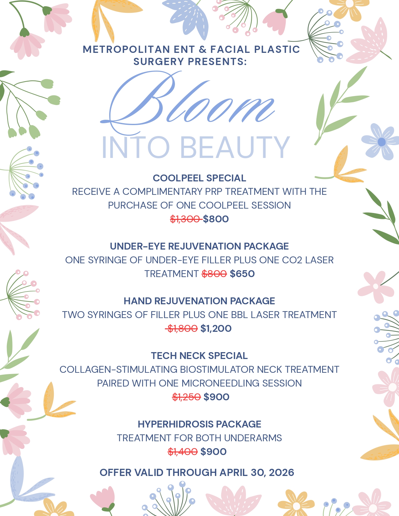 Metropolitan ENT & Facial Plastic Surgery Presents: Bloom Into Beauty ...